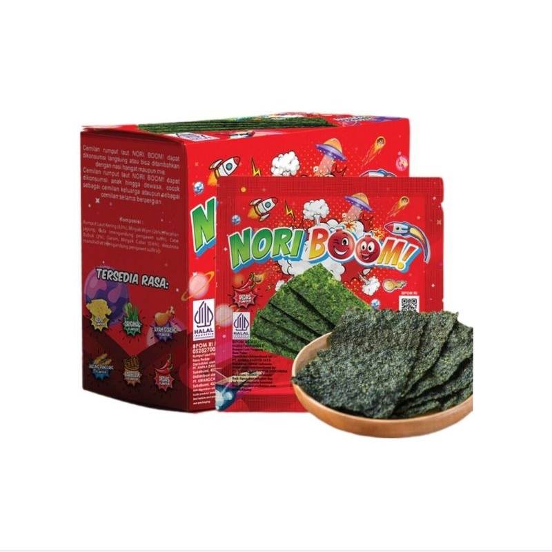 Jual Nori Boom / Rumput Laut Panggang Rasa Pedas Flavour @3g | Shopee ...