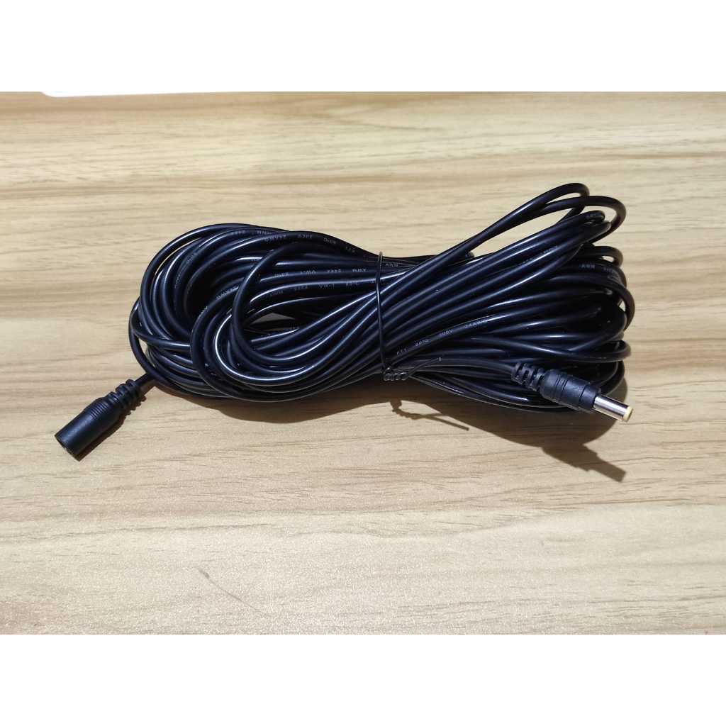 Jual Kabel DC Extension 20 Mtr Kabel sambungan Power DC IP Camera Hitam ...