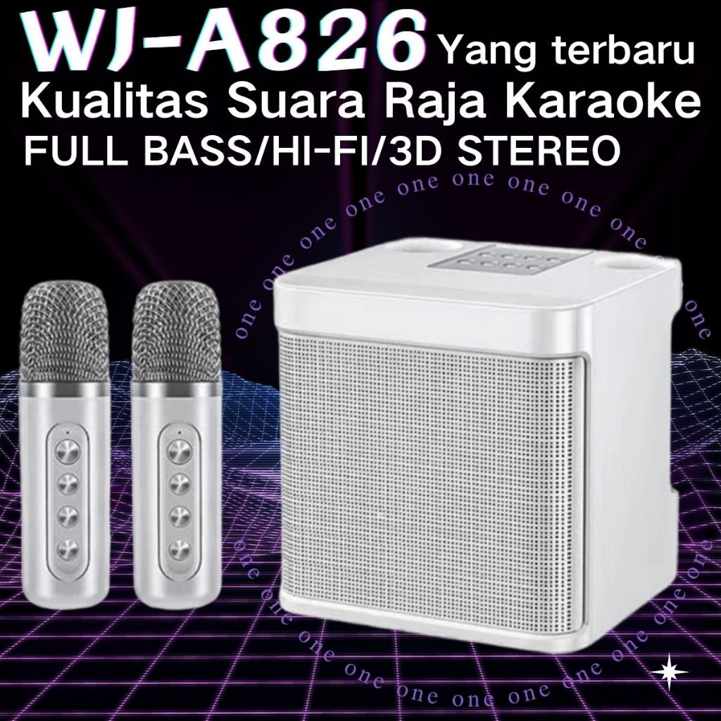 Jual WJ-A826 Speaker Bluetooth Mini dengan Paket 2 Mikrofon, Pemutar MP3 Bluetooth Nirkabel ...