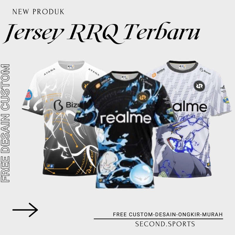 Jual Baju Jersey RRQ terbaru 2025 S15 / 2024 S13 Kerah Kancing ( Hitam ...