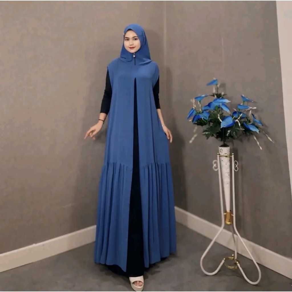 Jual hijab lovita zipper polos lokal brand/ rompi lovita / rompi hijab ...