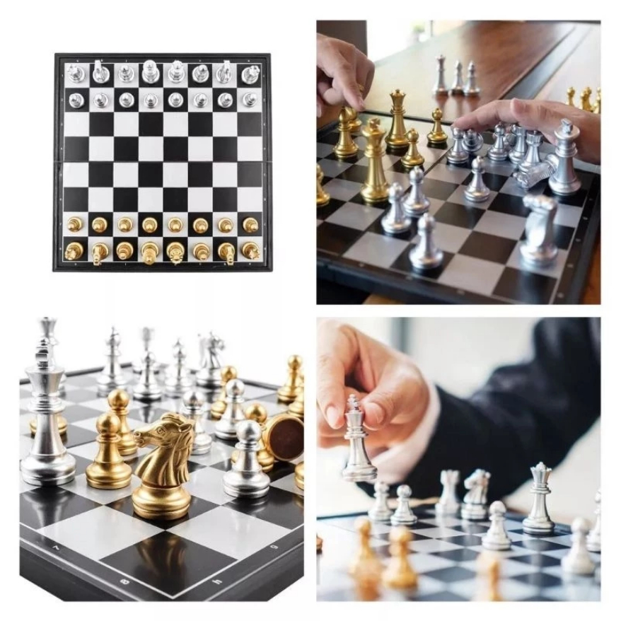 Jual Gold Silver Chess magnetic board game. Mainan catur magnet edukasi ...