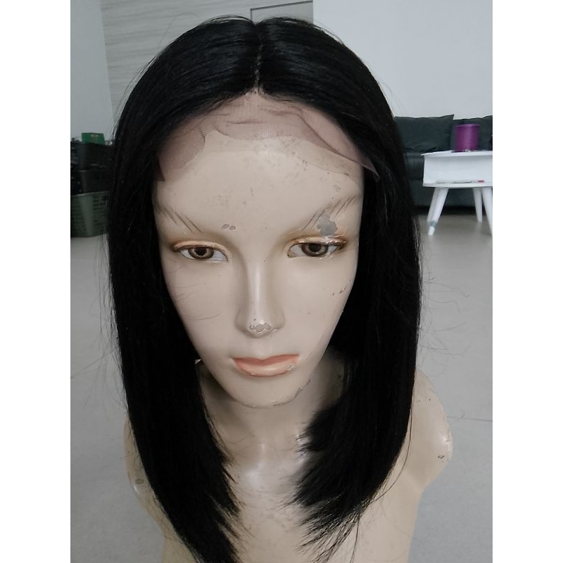 Jual full wig pendek Lace front /wig bob /wig belahan Lace front ...