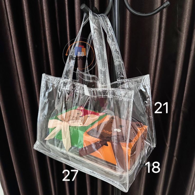 Jual Tas mika bening transparan tebal premium goodie bag souvenir ultah hampers lebaran | Shopee ...