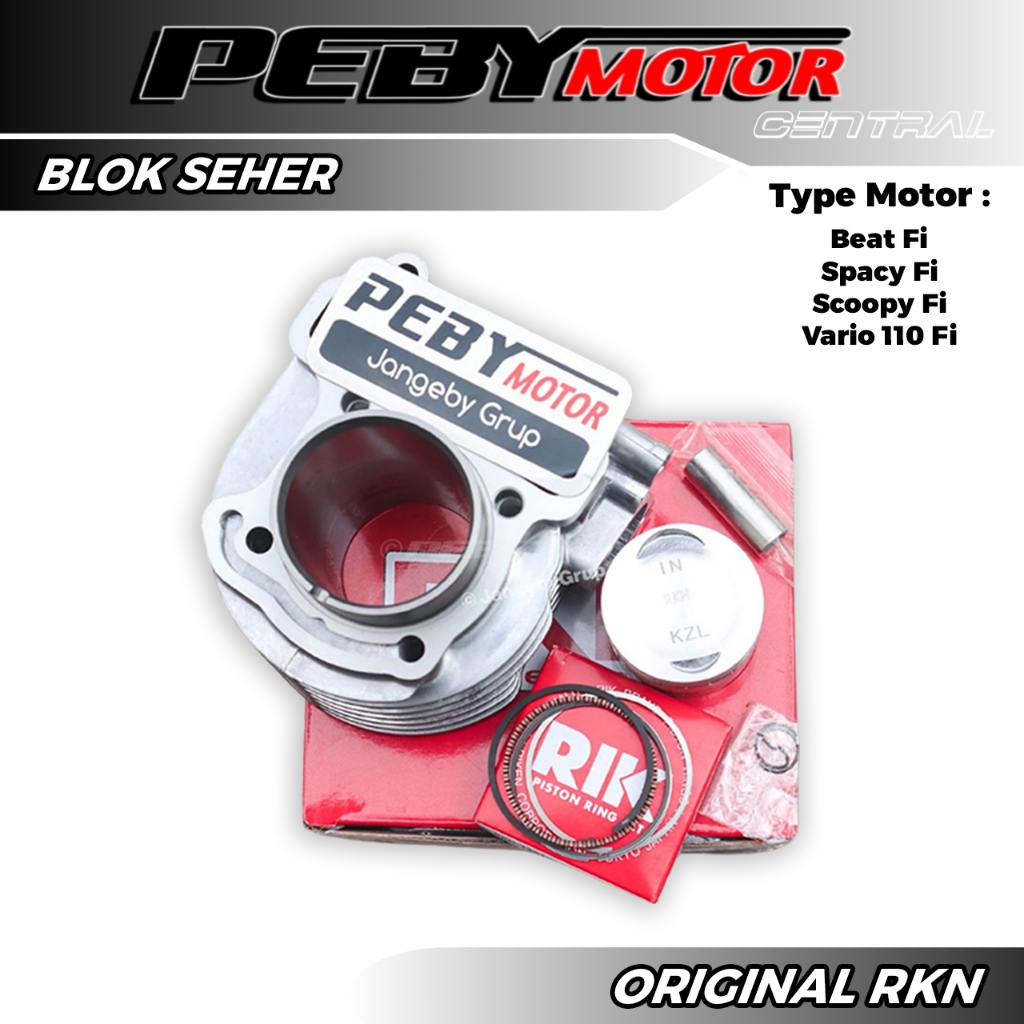 Jual Blok Piston Set RKN Beat Spacy Scoopy Vario 110 Fi | Shopee Indonesia