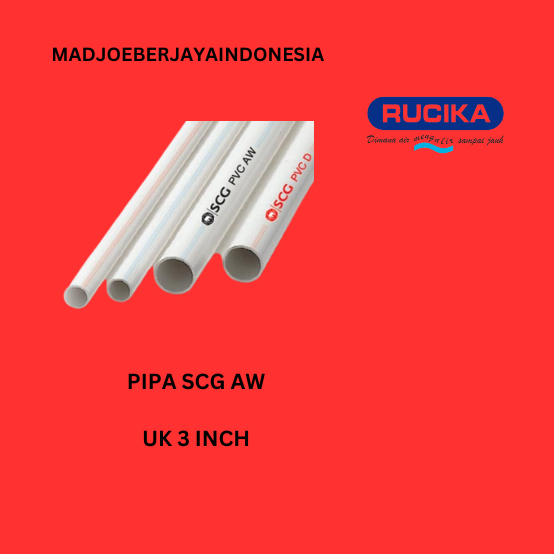 Jual Pipa PVC SCG AW 3 inch / 4 METER | Shopee Indonesia