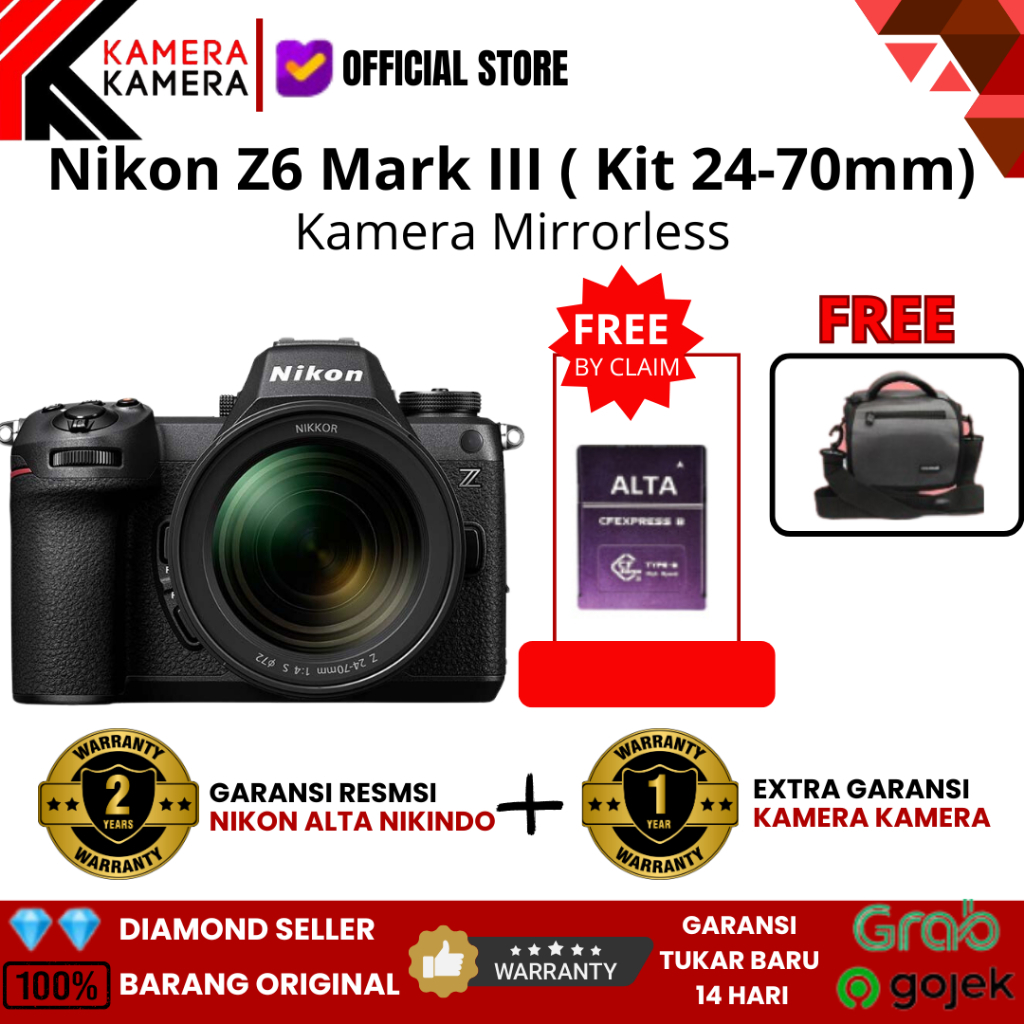 Jual Nikon Z6III Kit 24-70mm / Z6 Mark III Kit 24-120mm Kamera ...