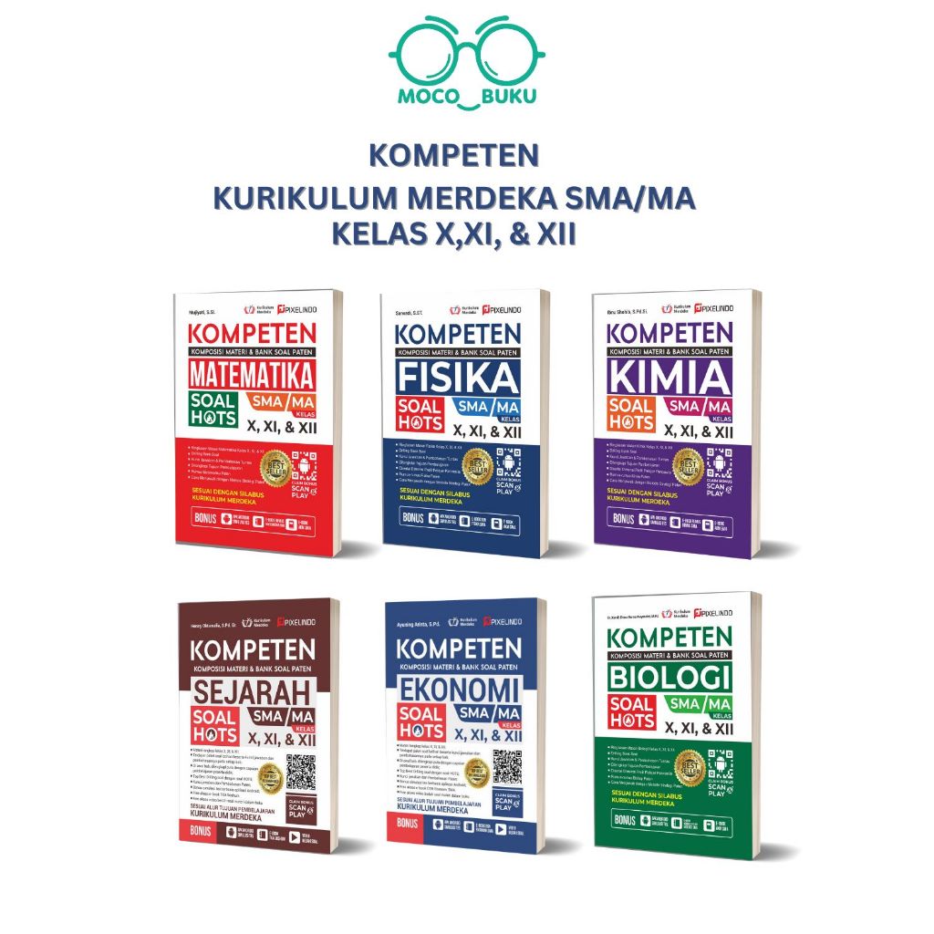 Jual Buku Kompeten Matematika Fisika Biologi Kimia Sejarah Ekonomi Kelas X, XI, XII SMA MA ...