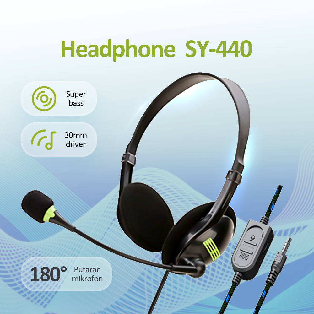 Jual Bonkyo Headphone stereo dengan mikrofon dan single jack 3.5mm ...