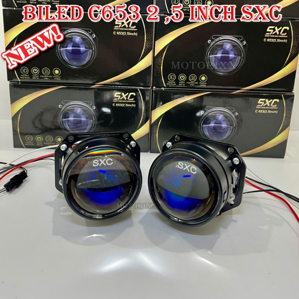 Jual ORIGINAL PROJECTOR BILED 2,5 INCHI TERMURAH C653 DOUBLE LASER 75 ...