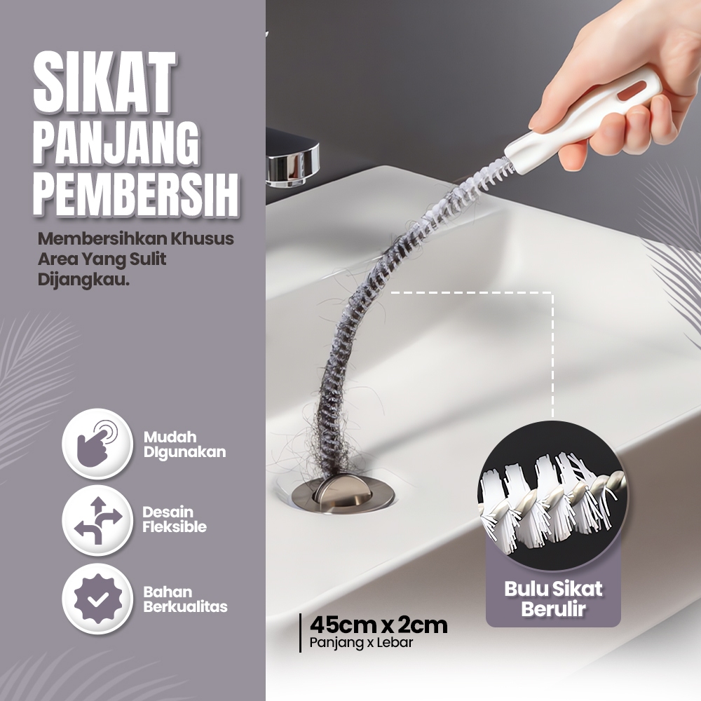 Jual Sikat Pembersih Saluran Lubang Wastafel Alat Penggeruk Kotoran ...