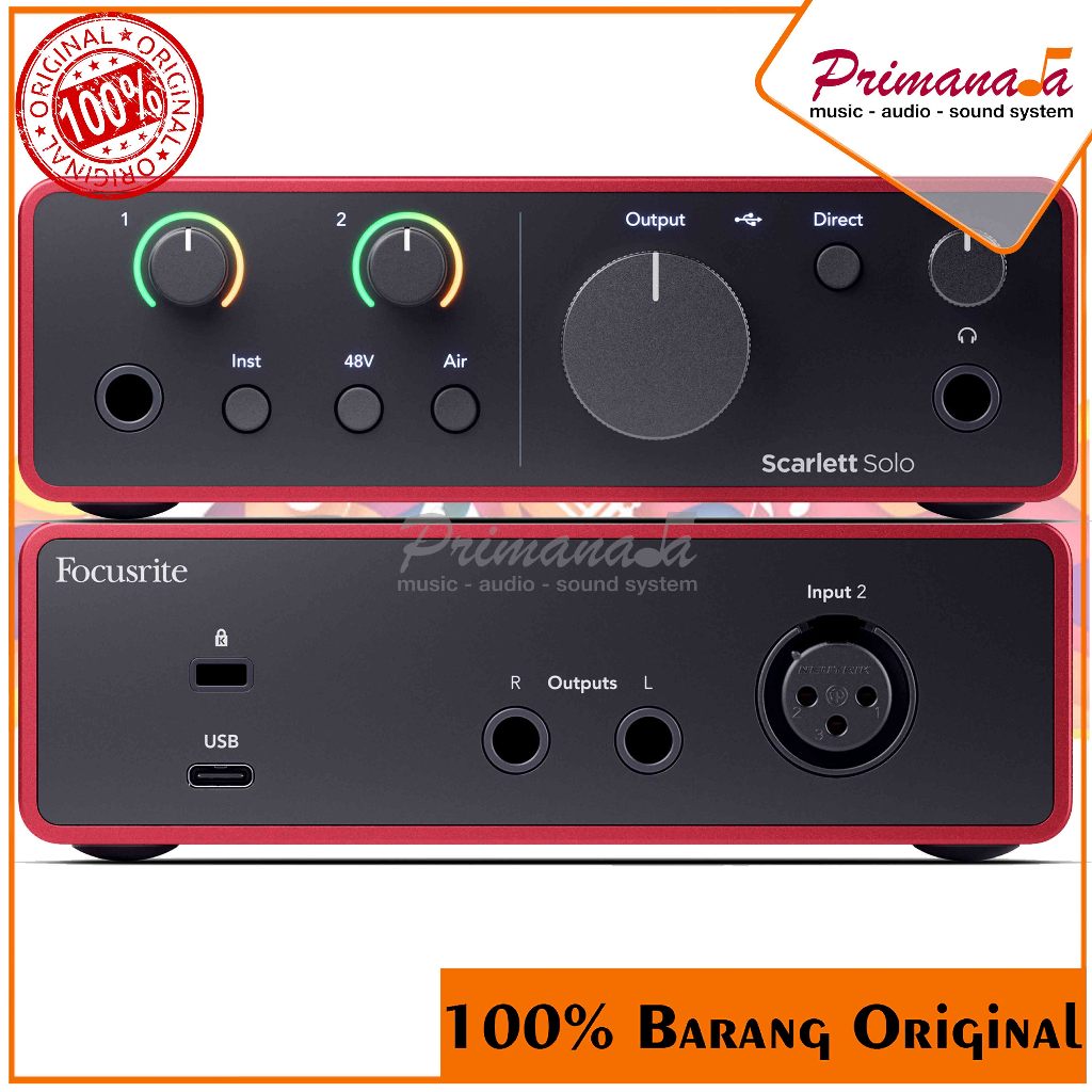 Jual Focusrite Scarlett 2i2 4th Gen Usb Audio Soundcard Interface ORIGINAL | Shopee Indonesia