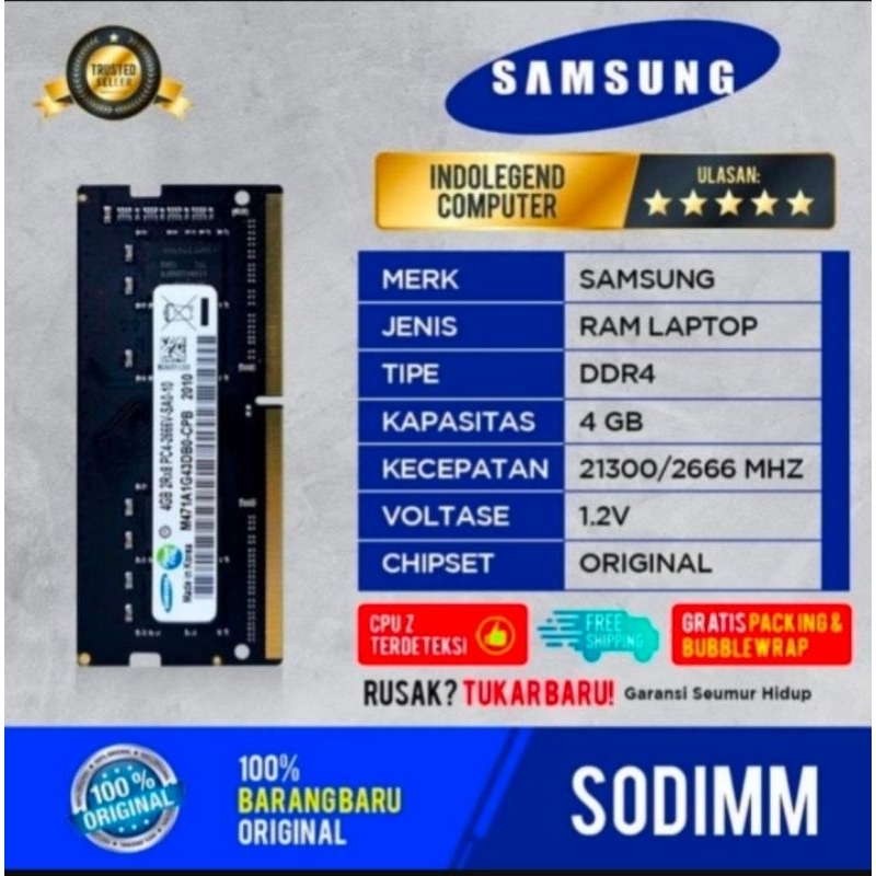 Jual baru!! RAM laptop DDR4 siap pakai SDH d tes | Shopee Indonesia