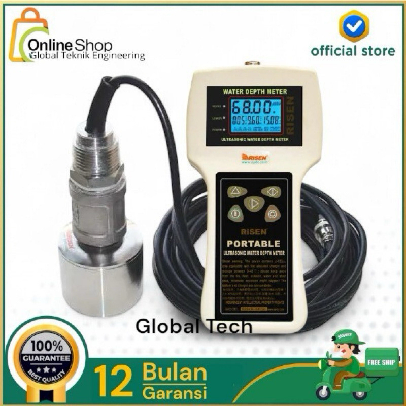 Jual Water Depth Meter Ultrasonic 100 Meter RISEN Tester Kedalaman Air ...