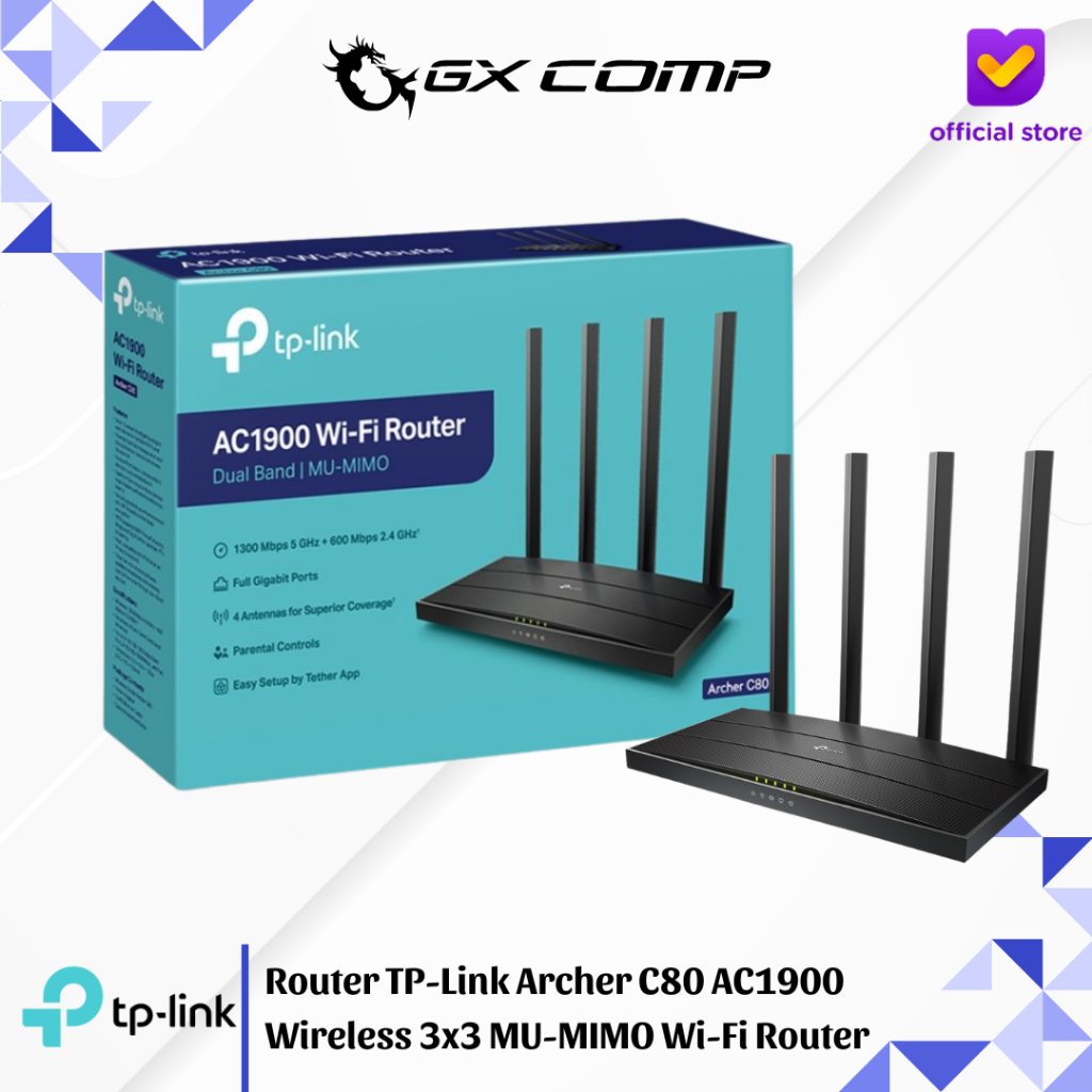 Jual Router TP-Link Archer C80 AC1900 Wireless 3x3 MU-MIMO Wi-Fi Router | Shopee Indonesia