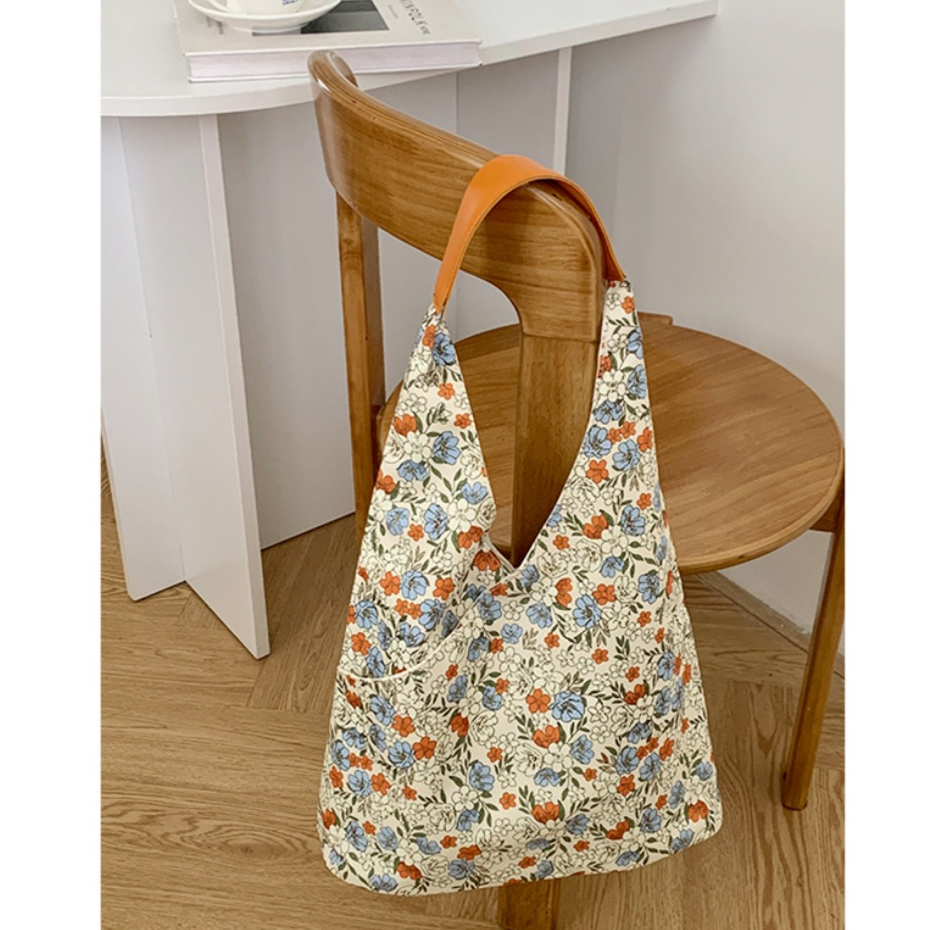 Jual [READY/COD]Tas Bahu Kanvas Bunga Tas Bahu Kanvas Wanita Klasik Tas ...