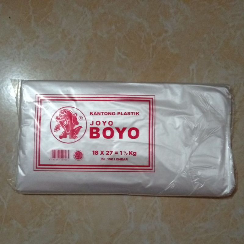 Jual Plastik Boyo Buram Tipis 1.5 kg ukuran 18*27 cm isi 100 lembar ...