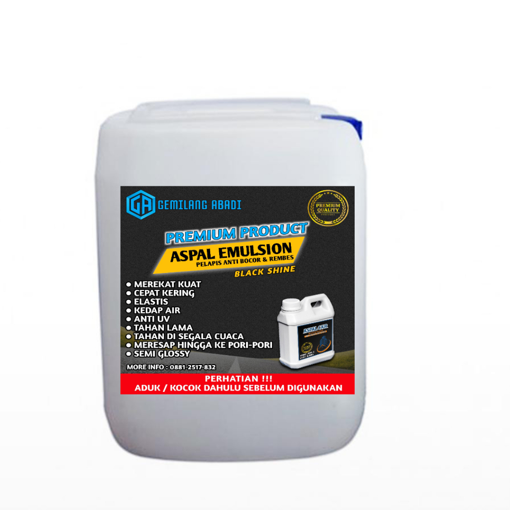 Jual Aspal Cair Emulsi Perekat Anti Rembes Kemasan jerigen | Shopee ...