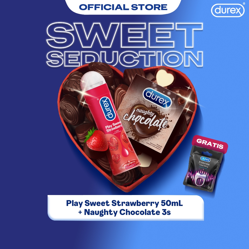 Jual Durex Sweet Seduction Bundle (Paket Kondom Naughty Chocolate 3s, Lube Strawberry 50ml ...