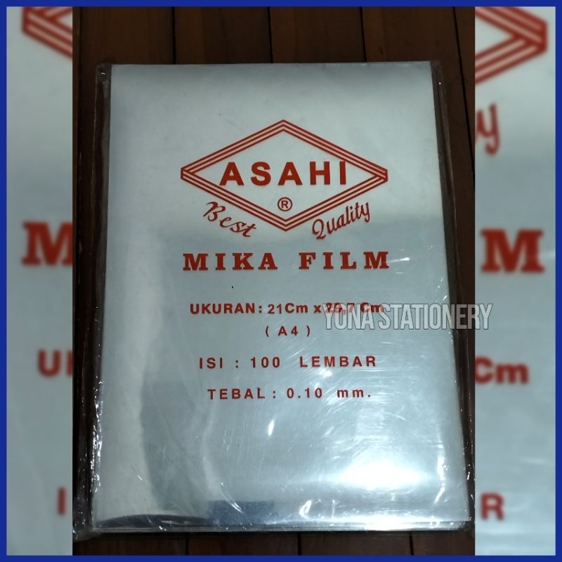 Jual Mika Film/Jilid Asahi A4 & F4 | 0.10 mm & 100 lembar | Shopee Indonesia