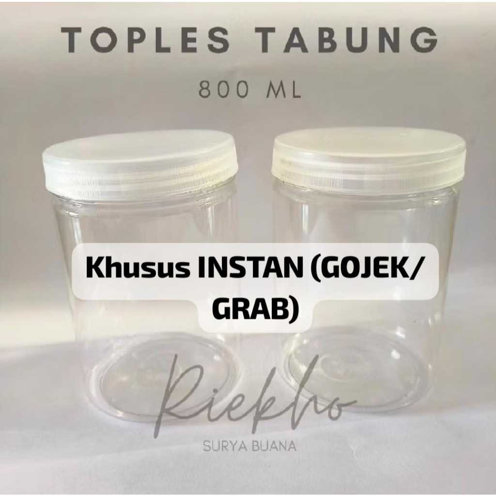 Jual Toples Tabung Cylinder 800 ML / Toples Jar Plastik Silinder 800ml ...