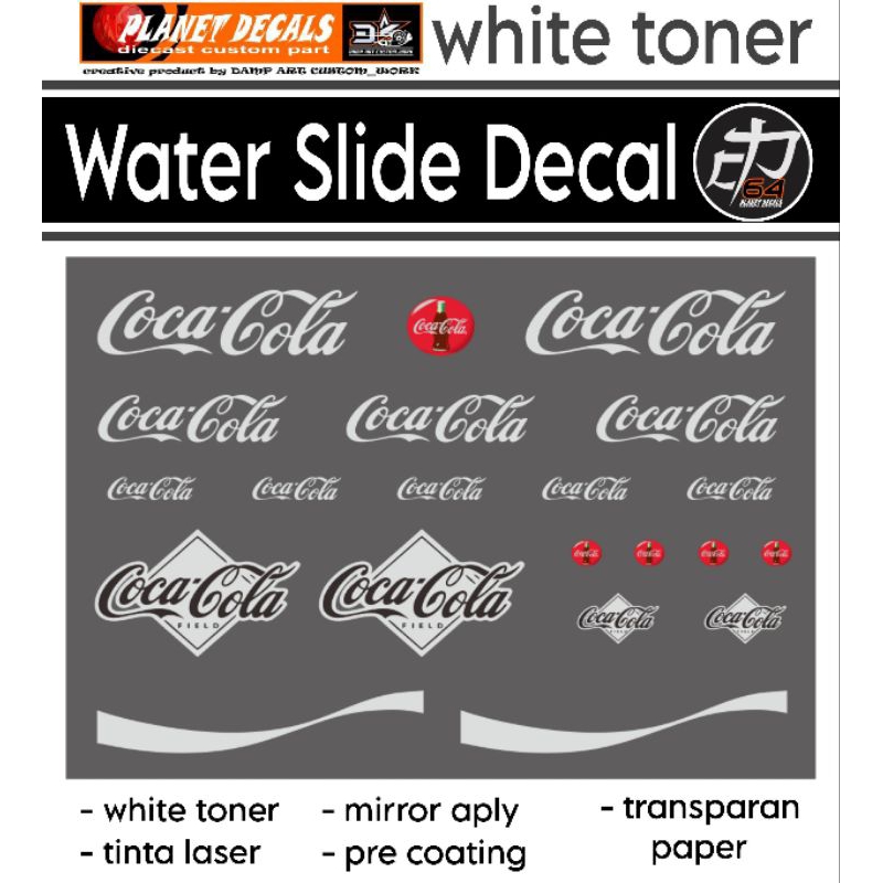 Jual Decal hot wheels COCA-COLA (decal foil silver) | Shopee Indonesia