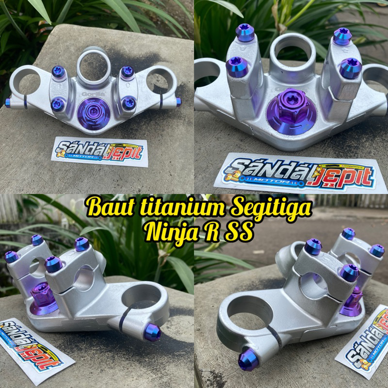 Jual BAUT TITANIUM SET SEGITIGA ATAS NINJA SS R KIS BAUT TITANIUM ...