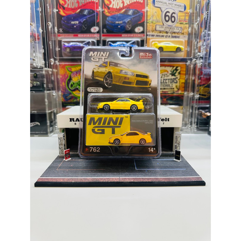 Jual Mini GT No 762 Nissan Skyline R34 V-Spec Lightning Yellow Mijo ...