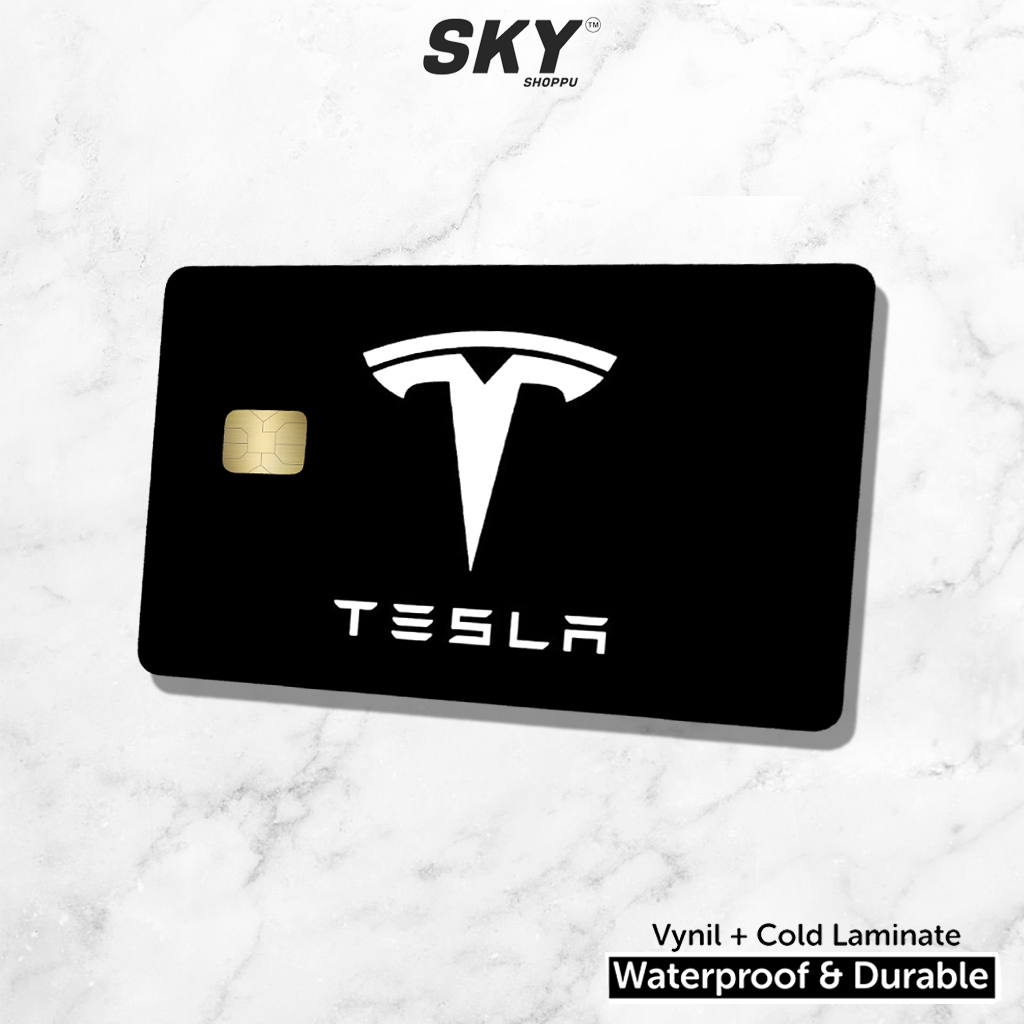 Jual Sticker Stiker Kartu Atm Skin Card Tesla Card Waterproof Vinyl Atm ...