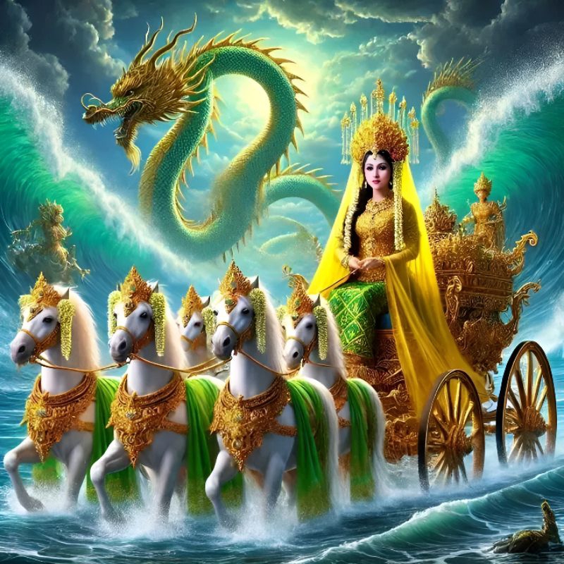 Jual Lukisan Cetak, NYI RORO KIDUL, Ukuran JUMBO, 100x70cm & 150x100cm ...