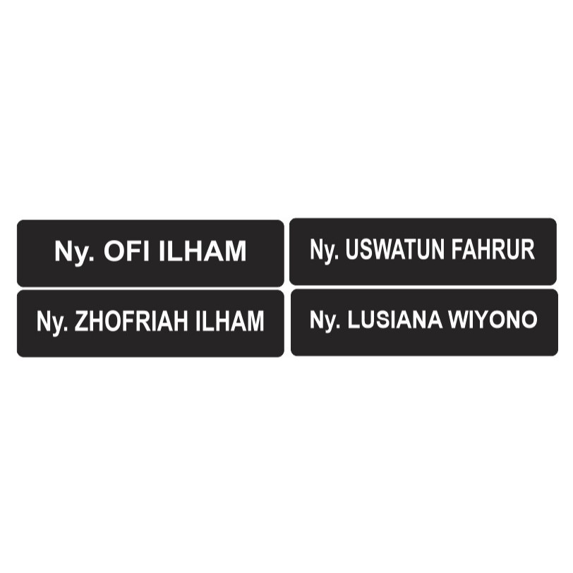 Jual papan nama/nametag PERSIT terbaru dof belakang putih Nametag ...