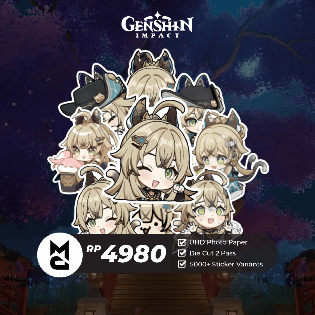 Jual Sticker Genshin Impact Kirara Sticker Anime Aesthetic Lucu Sticker ...