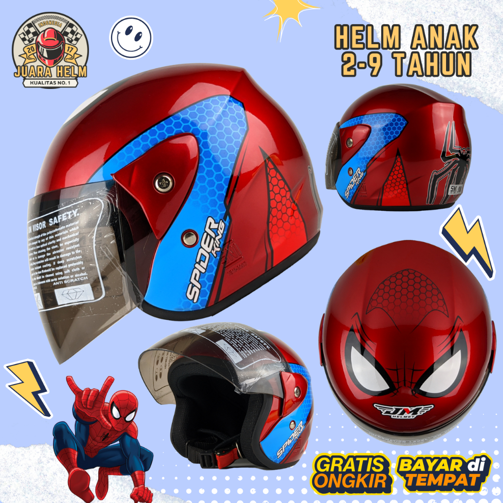 Jual Helm Anak Karakter Laki Laki Perempuan Cowo Cewe Lucu Viral ...
