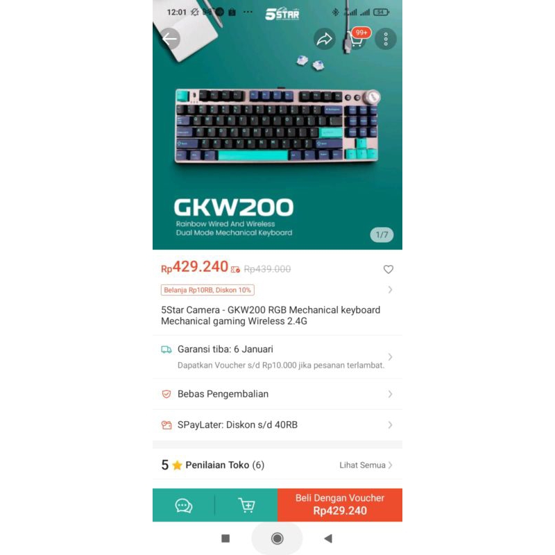 Jual mechanical keyboard 5star gkw200 | Shopee Indonesia