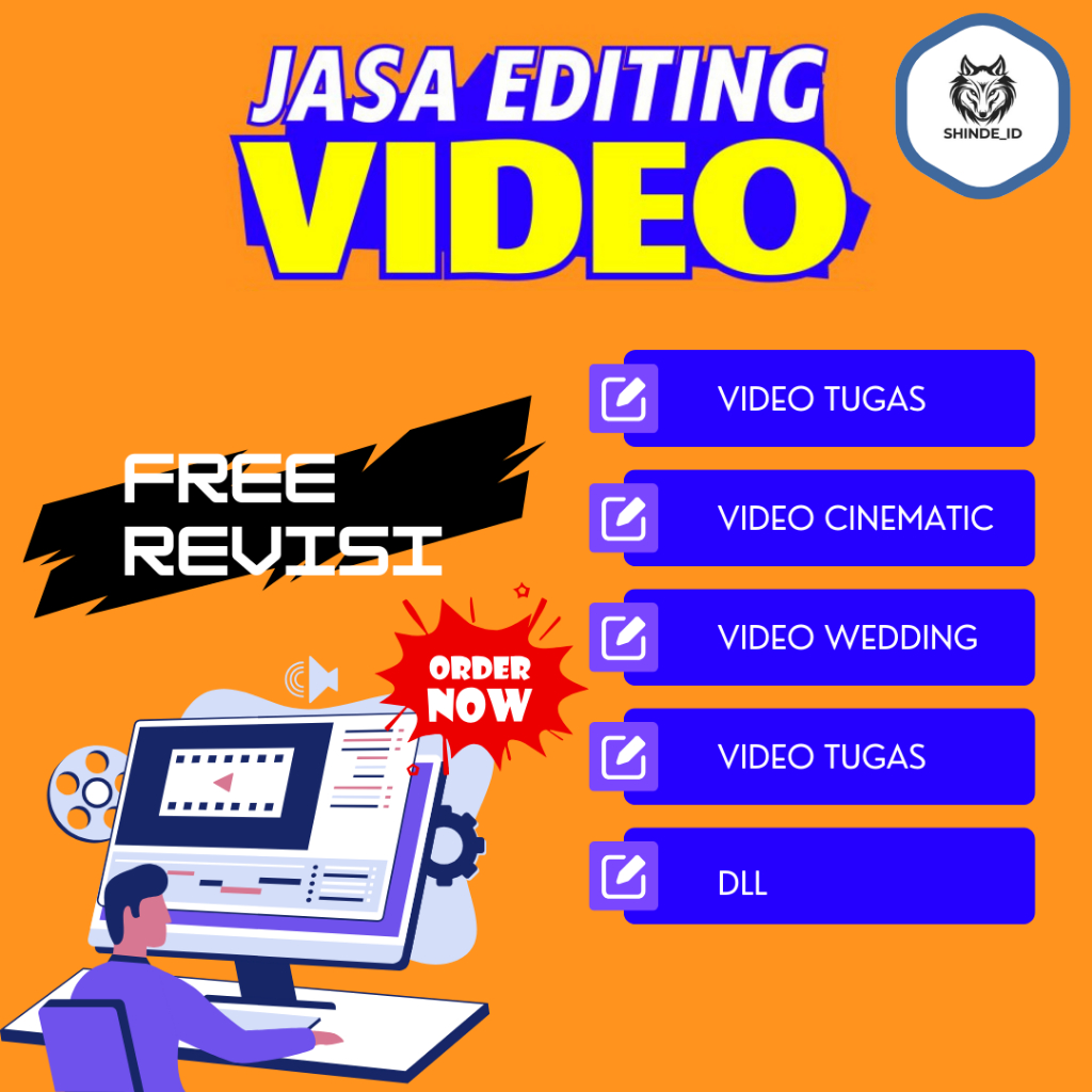 Jual JASA EDITING VIDEO PROFESSIONAL ANIMASI 2D/3D, CINEMATIC, VLOG, WEDDING, IKLAN, PROMOSI ...