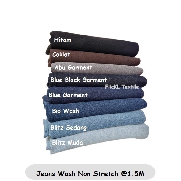 Jual Bahan Kain Jeans Wash Non Stretch Jeans Wash Tidak Melar Denim ...