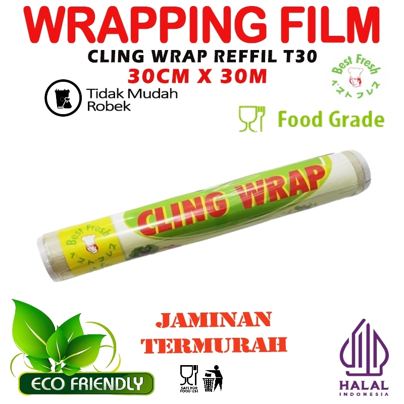 Jual PLASTIK CLING | CLING WRAP | BEST FRESH CLING WRAP REFILL 30 CM x ...