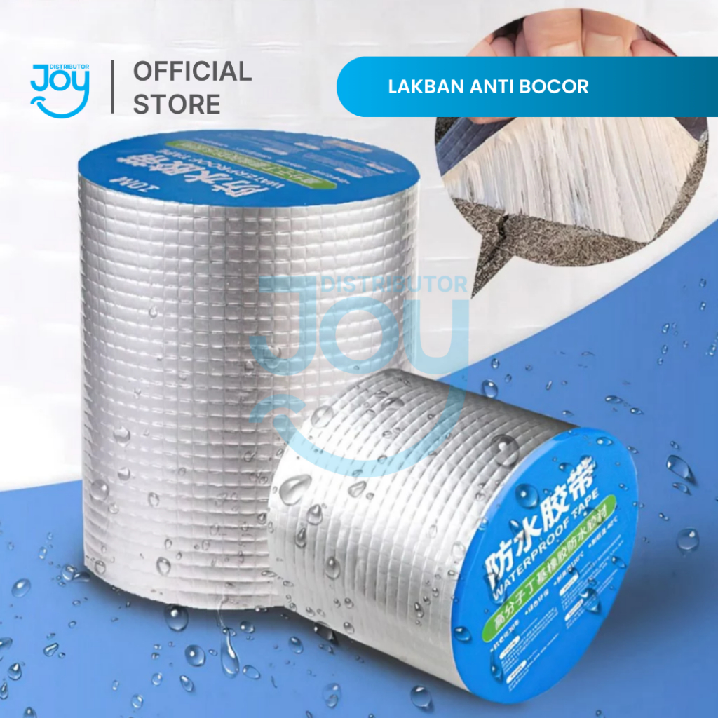 Jual ( JOY) LAKBAN ANTI BOCOR 3M 5M LEM ANTI AIR ALUMUNIUM FOIL BUTYL SUPER WATERPROOF TAPE ...