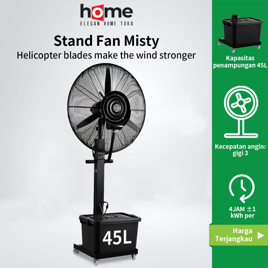 Jual E.Home Kipas Angin Mist fan 30 Inch / Semprot Air 45Liter fan ...