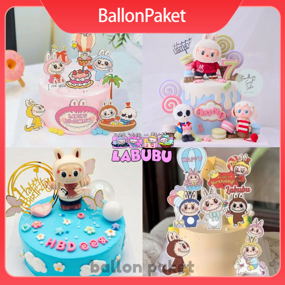 Jual 8pcs Cake Topper Labubu Tusukan Kue Motif Labubu Dekorasi Kue Ulang Tahun Anak Anak ...