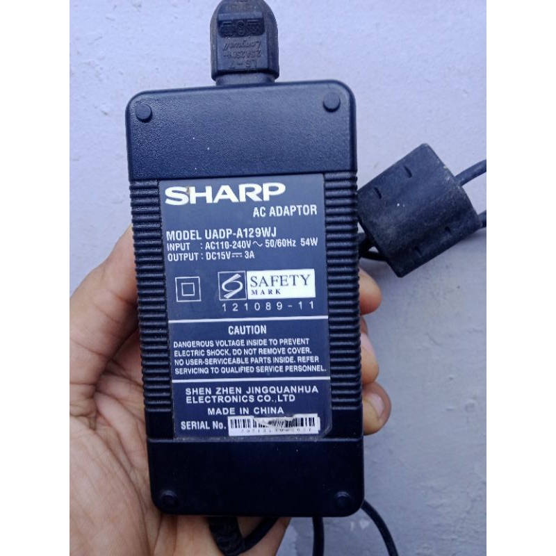 Jual ADAPTOR SHARP DC15V3A ADAPTOR TV SHARP 15V 3A ORIGINAL PABRIK ...