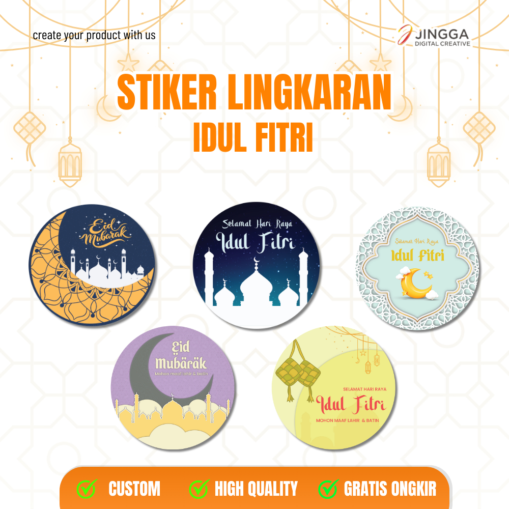 Jual [ISI 40 PCS] Sticker Label Idul Fitri | Stiker Gift Idul Fitri ...