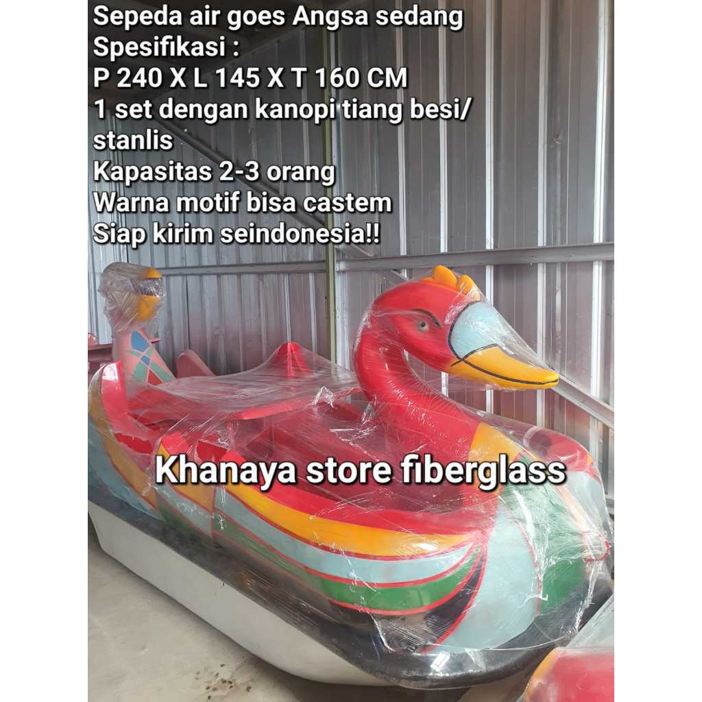 Jual Perahu angsa gowes Sedang warna merah-sepeda air angsa gowes ...