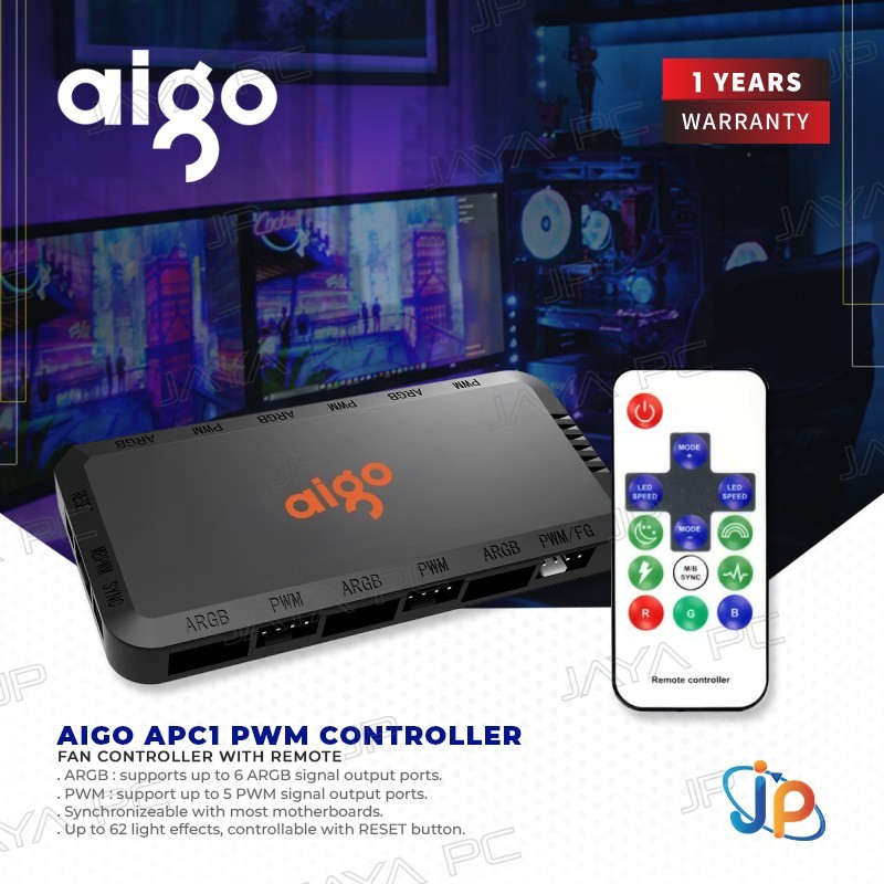 Jual Aigo APC1 PWM Fan Hub Controller with Remote | Shopee Indonesia