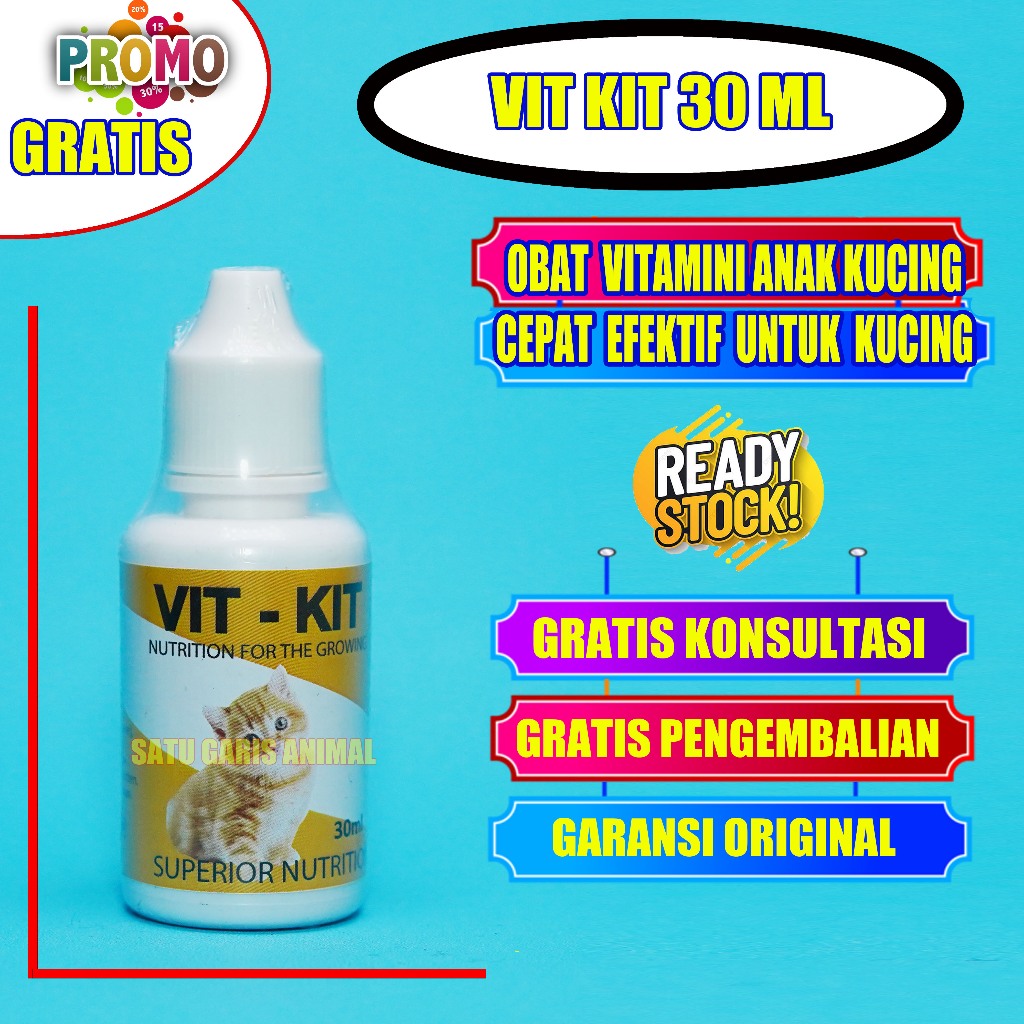 Jual VITKIT ( VIT KIT ) ORIGINAL VITAMIN KUCING PENAMBAH NAFSU MAKAN ...