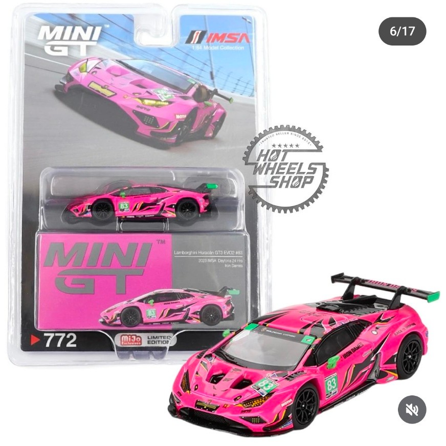 Jual MINI GT 772 MIJO - Lamborghini Huracán GT3 EVO2 #83 Iron Dames ...