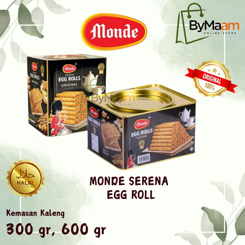 Jual Biskuit MONDE Kaleng Serena Egg Roll 300 gr | 600 gr Cookies ...