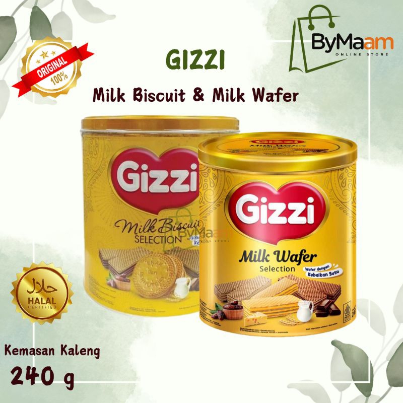Jual GIZZI Milk Biscuit & Milk Wafer Selection 300gr Roti Wafer Kemasan ...