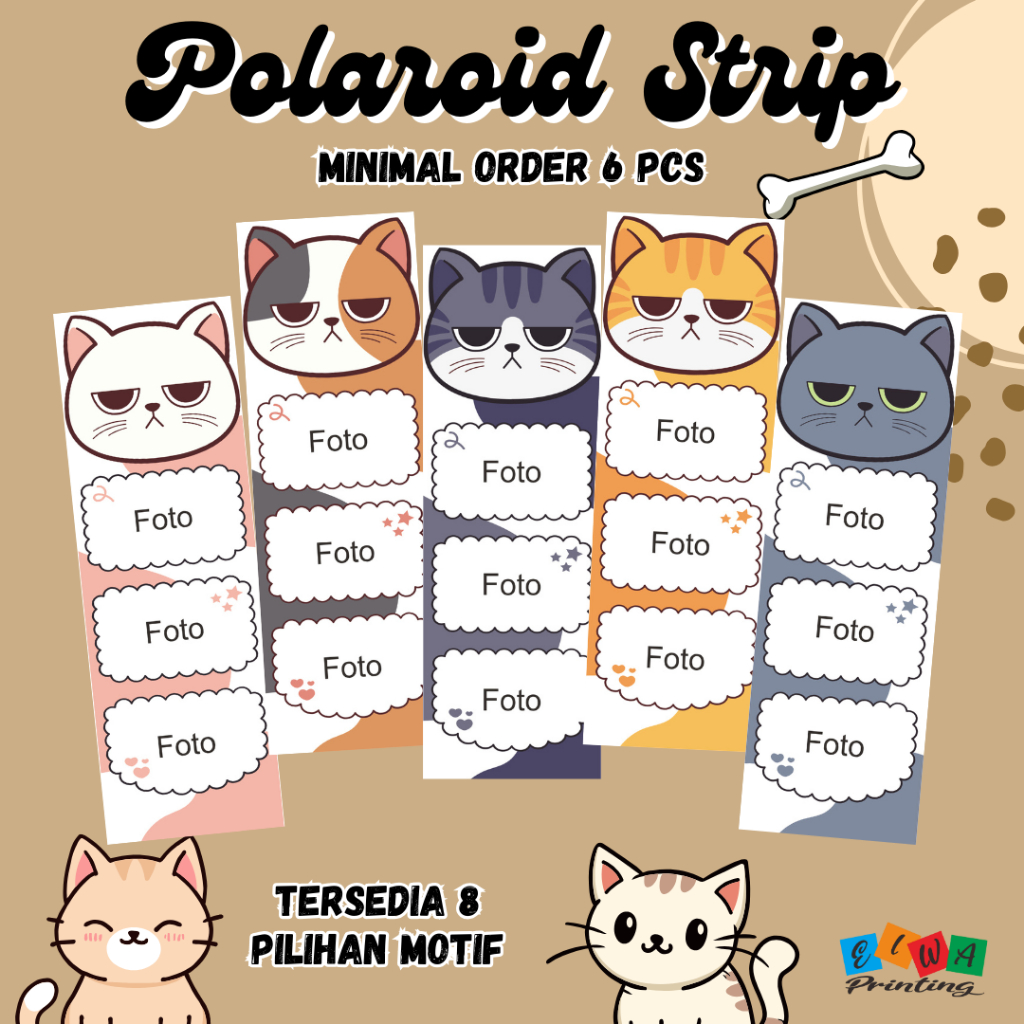 Jual CETAK PHOTOSTRIP CUSTOM BEBAS FOTO PHOTOSTRIP KUCING LUCU MURAH ...