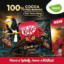 Jual COKELAT [READYSTOCK EXP 10/25] kitkat dark 52% cocoa borneo ...